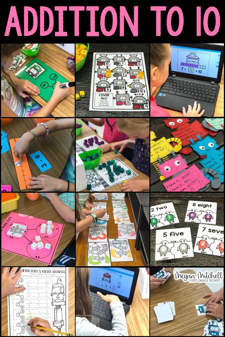 Addition to 10 Activities for First Grade - Megan Mitchell