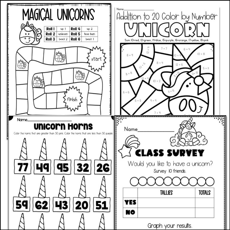 Unicorn Day Activities - Unicorn Theme Day - Megan Mitchell