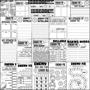 Enemy Pie Activities for Reading - Megan Mitchell