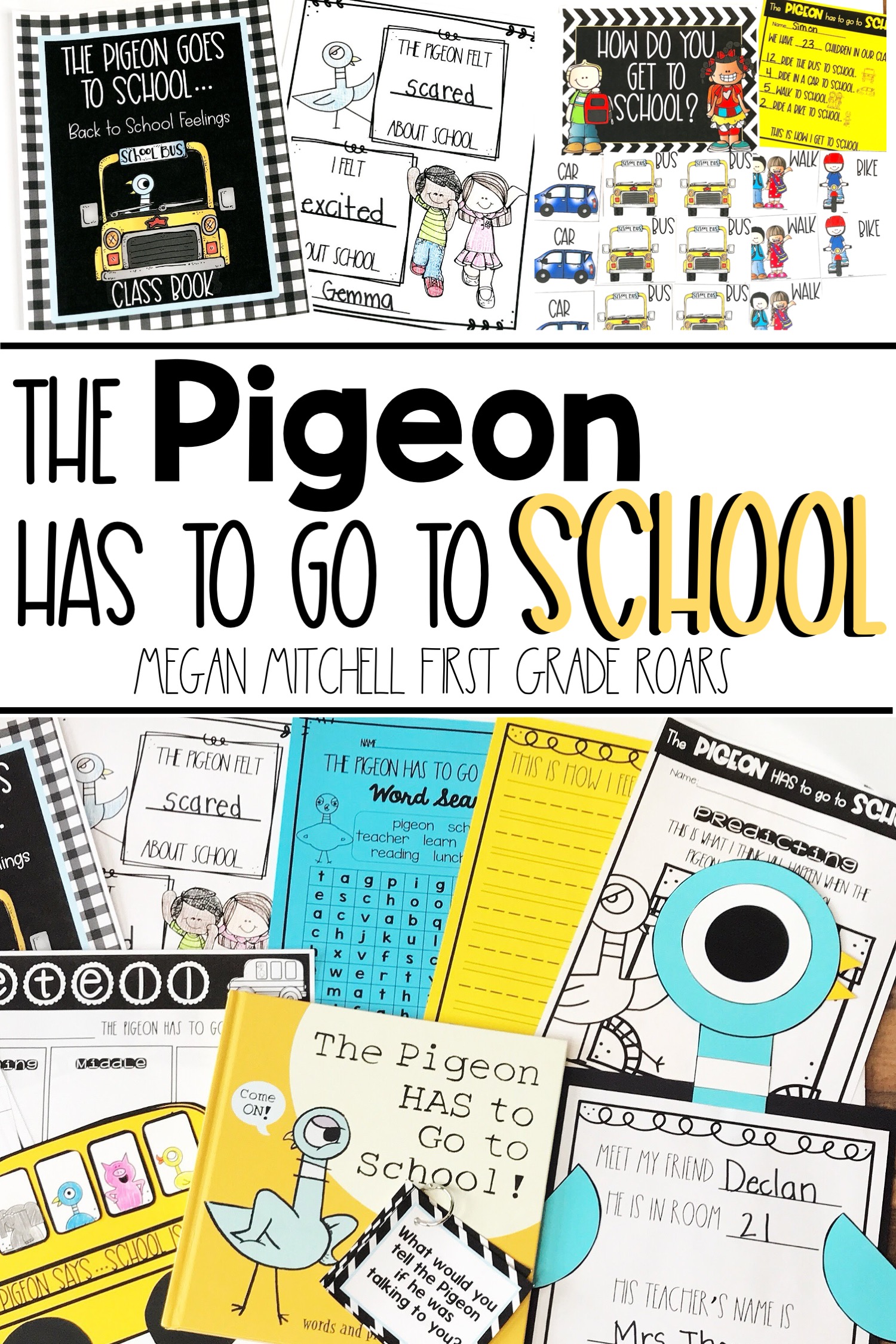 The Pigeon Has to Go to School Activities for Back to School
