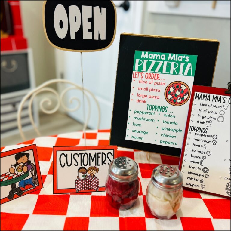 Dramatic Play Pizza Shop for Little Learners